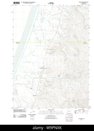 USGS Topo Map Oregon Langlois 282644 1954 62500 Restoration Stock Photo ...