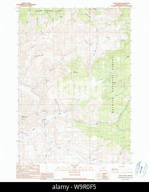 USGS Topo Map Oregon Lewis Creek 20110824 TM Restoration Stock Photo ...
