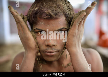 Kushti wrestler training in a gym in Akhara, Mumbai, India Stock Photo ...