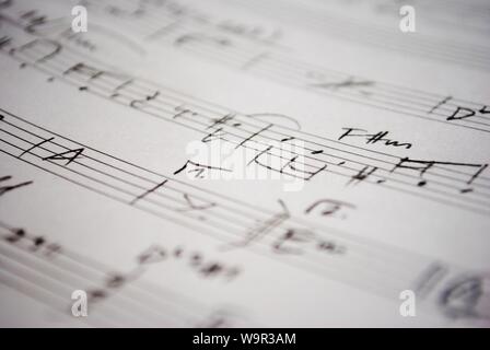 Handwritten sheet music, music notes, 19th century, ben marcato il ...