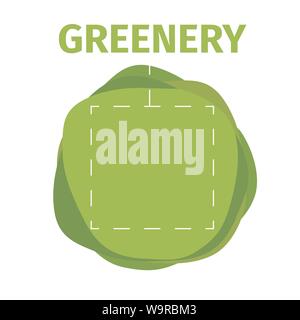 Color of the year . Greenery beautiful trendy infographic. Vector ...