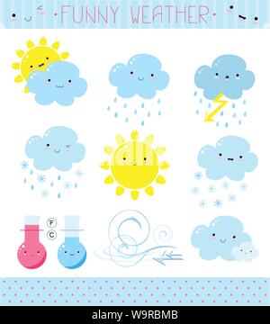 storm kawaii weather Stock Vector Image & Art - Alamy