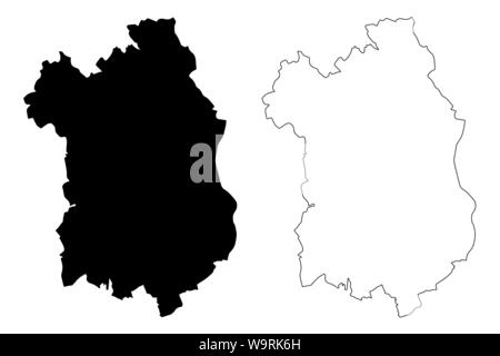 Fejer County (Hungary, Hungarian counties) map vector illustration ...