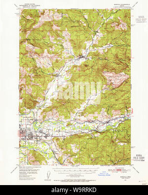 USGS Topo Map Oregon Marcola 20110816 TM Restoration Stock Photo - Alamy