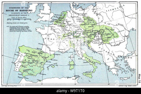 Habsburg Map 1547 Stock Photo - Alamy