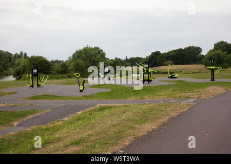 outdoor fitness apparatus in apex park highbridge, somerset Stock Photo ...