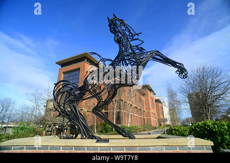 black horse statue "Cancara" created by peter tysoe outside Lloyds bank ...