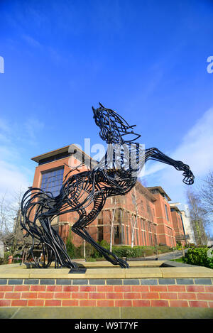black horse statue "Cancara" created by peter tysoe outside Lloyds bank ...