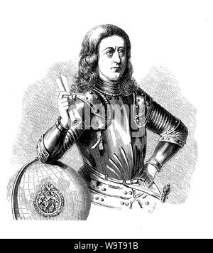 Martin von Behaim, German astronomer, showing his globe, Nuremberg ...