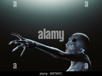 Creepy distorted face Stock Photo - Alamy