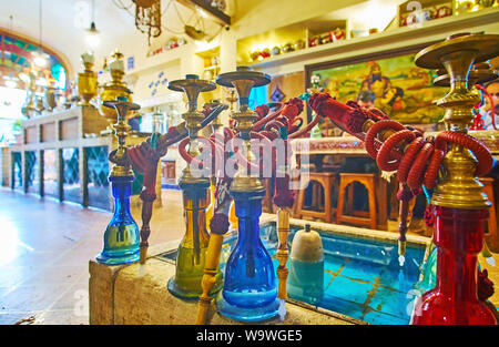Smoking hookah at a tea house in Tehran Iran Stock Photo - Alamy