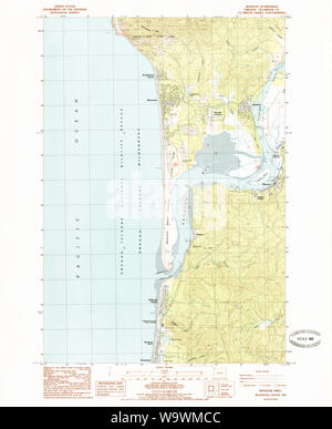 USGS Topo Map Oregon Nehalem 20110907 TM Restoration Stock Photo - Alamy