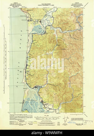USGS Topo Map Oregon Nehalem 20110907 TM Restoration Stock Photo - Alamy