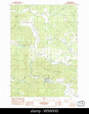 USGS Topo Map Oregon Noti 20110831 TM Inverted Restoration Stock Photo ...