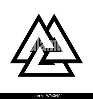 Valknut 3 (white Stock Photo - Alamy