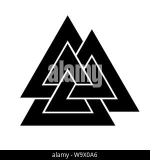 Valknut 3 (white Stock Photo - Alamy