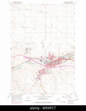 USGS Topo Map Oregon Pendleton 283344 1953 250000 Inverted Restoration ...