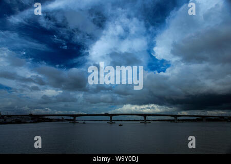 Khan Jahan Ali Bridge over Rupsa or Bhairab River in Khulna, Bangladesh ...
