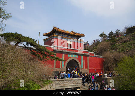 Spring scenery of mount tai Stock Photo - Alamy