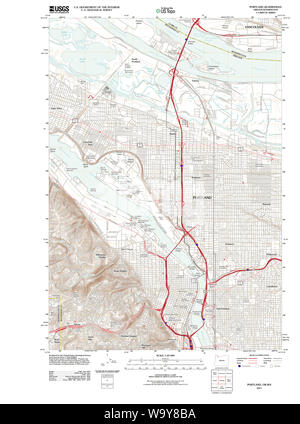 USGS Topo Map Oregon Portland 282792 1897 62500 Inverted Restoration ...