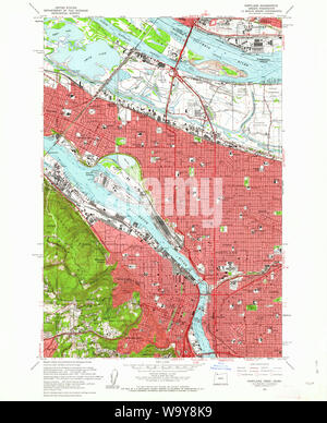 USGS Topo Map Oregon Portland 282796 1905 62500 Restoration Stock Photo ...