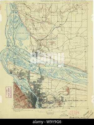 USGS Topo Map Oregon Portland 282792 1897 62500 Inverted Restoration ...