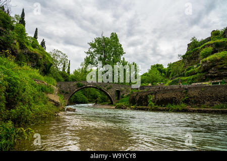 The Old Bridge over the Ribnica river, near the Morača river, Podgorica ...
