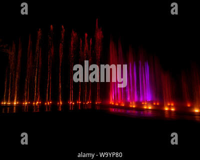Large multi colored decorative dancing water jet led light fountain ...