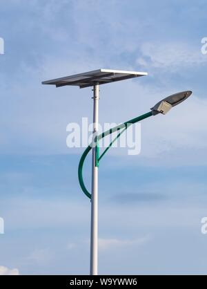 Power poles that run on solar energy. Solar energy and sky Stock Photo ...