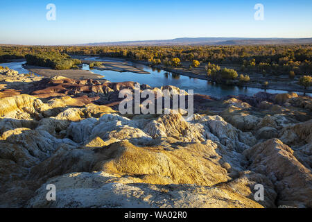 Xinjiang burqin colorful beach Stock Photo - Alamy