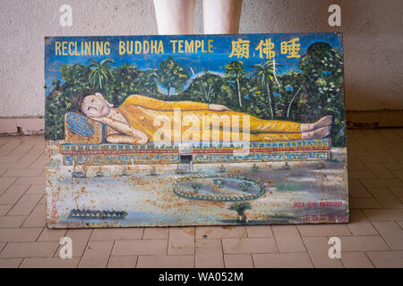 Wat Phothivihan, home to a giant reclining Buddha in Tumpat, Malaysia ...