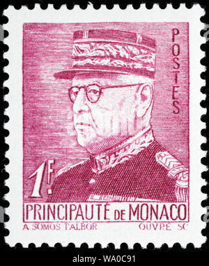 Prince Louis II (1870-1949), postage stamp, Monaco, 1949 Stock Photo ...