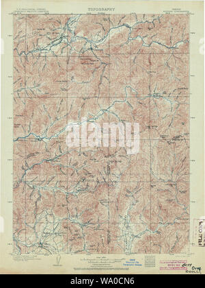 USGS Topo Map Oregon Riddle 283250 1904 125000 Restoration Stock Photo ...