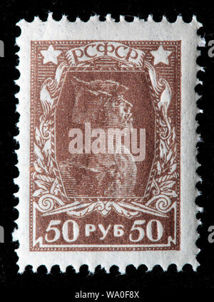 Red army soldier, postage stamp, Russia, 1923 Stock Photo - Alamy