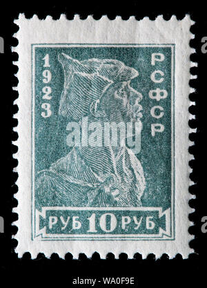 Red army soldier, postage stamp, Russia, 1923 Stock Photo - Alamy