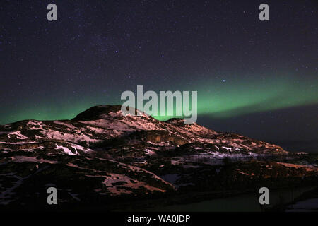 Sommarøy fishing village island northern norway arctic circle winter ...