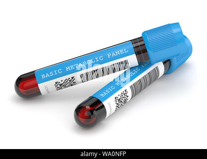 3d render of Basic Metabolic Panel blood tube over white background ...