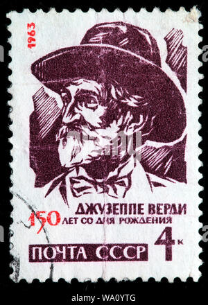 Giuseppe Verdi, 1813, 1901, Italian composer. Portrait on Russian postage stamp Stock Photo - Alamy