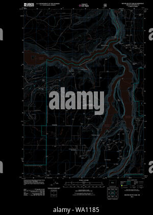 USGS Topo Map Oregon Round Butte Dam 281330 1985 24000 Inverted ...