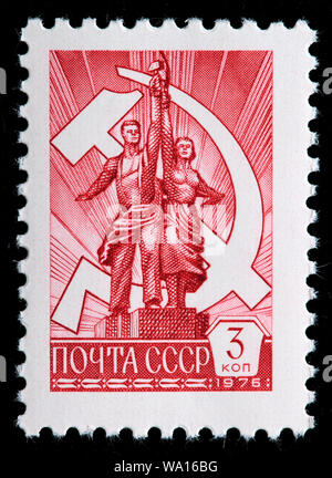 Worker, postage stamp, Russia, USSR, 1966 Stock Photo - Alamy
