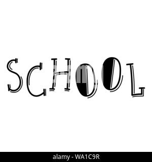 School typography sign for children. Start of the educational season ...