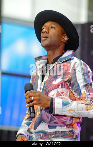 Singer-songwriter Aloe Blacc performs at the Grammy Museum's program ...