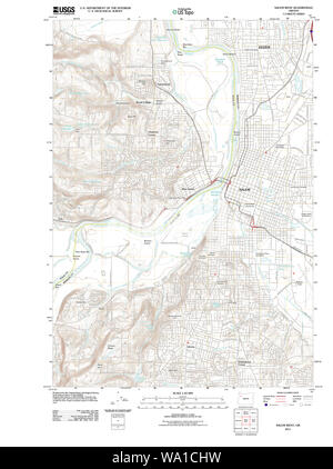 USGS Topo Map Oregon Salem 283352 1960 250000 Inverted Restoration ...