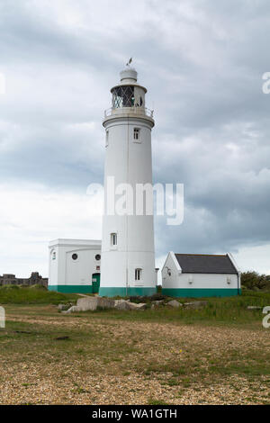 Hurst Point lighthouse - Hurst Spit, Lymington, Hampshire Stock Photo ...