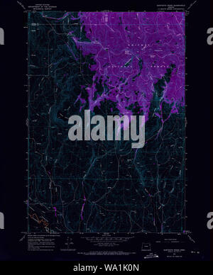 USGS Topo Map Oregon Sawtooth Ridge 281410 1967 24000 Restoration Stock ...