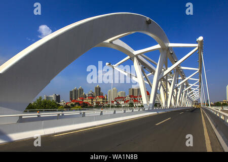 Haihe river bridge - progress Stock Photo - Alamy