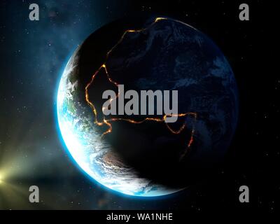 Pacific Ring of Fire, illustration Stock Photo - Alamy