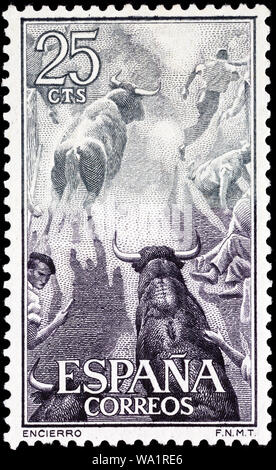 Bullfighting, corrida de toros, postage stamp, Spain Stock Photo - Alamy