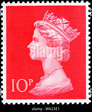 Queen Elizabeth II, Machin series, postage stamp, UK Stock Photo - Alamy