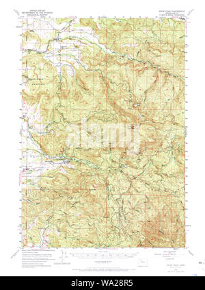 USGS Topo Map Oregon Snow Peak 282898 1951 62500 Restoration Stock ...